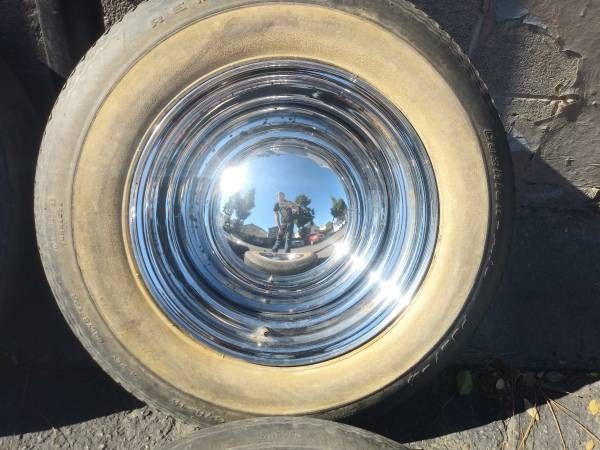 15 inch chrome baby moon rims with tires. 5 lug multi pattern. for Sale ...