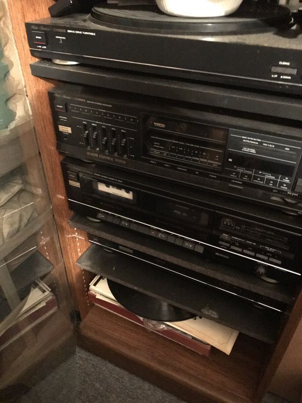 Vintage Fisher Stereo Turntable 2 Speaker with Cabinet for Sale in ...