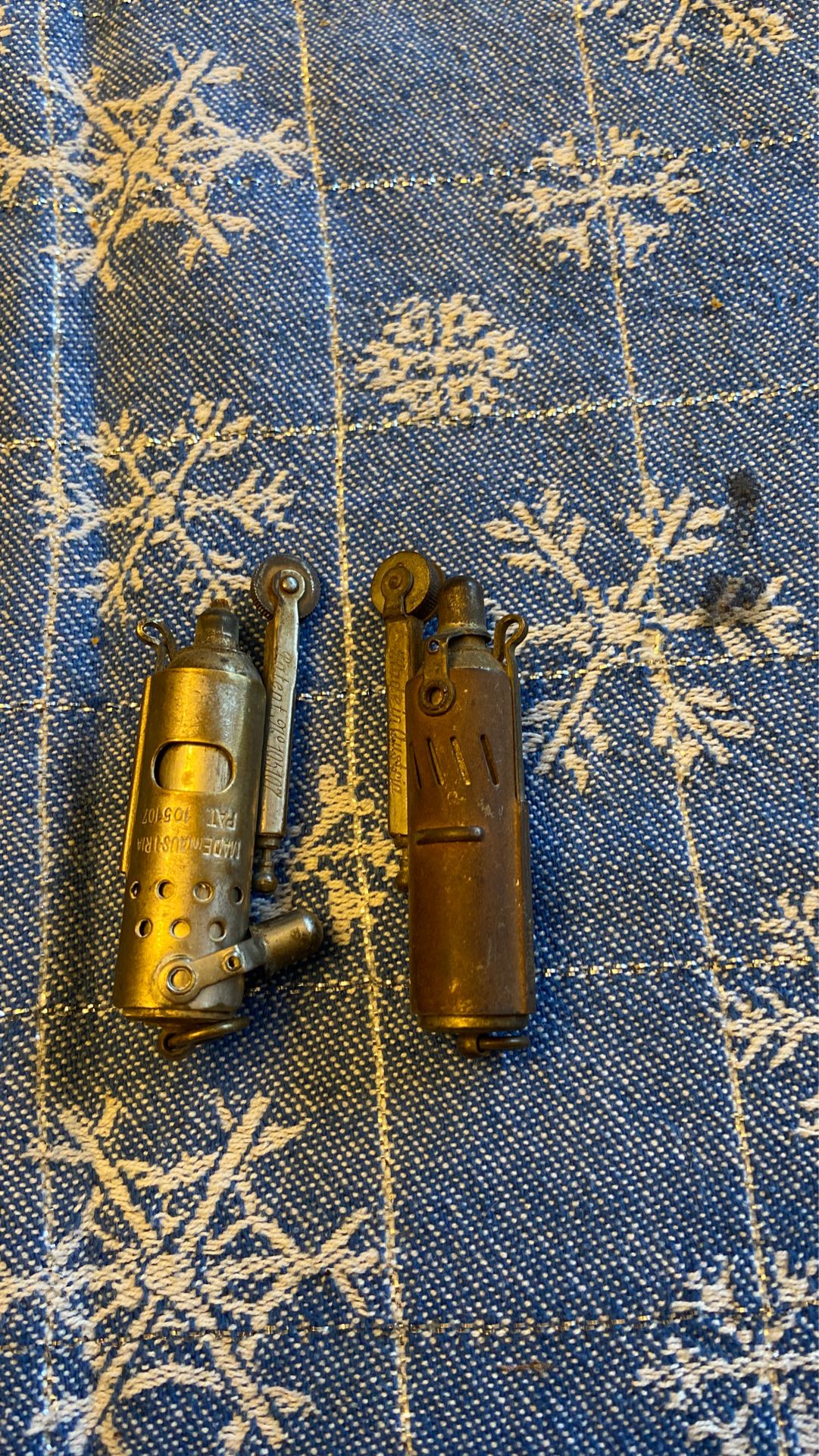 WW2 lighters,singer feather weight sewing machine, hot wheel redline ...