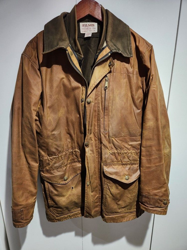 Filson Mile Marker Jacket Brown Size M With Liner Vest for Sale in ...