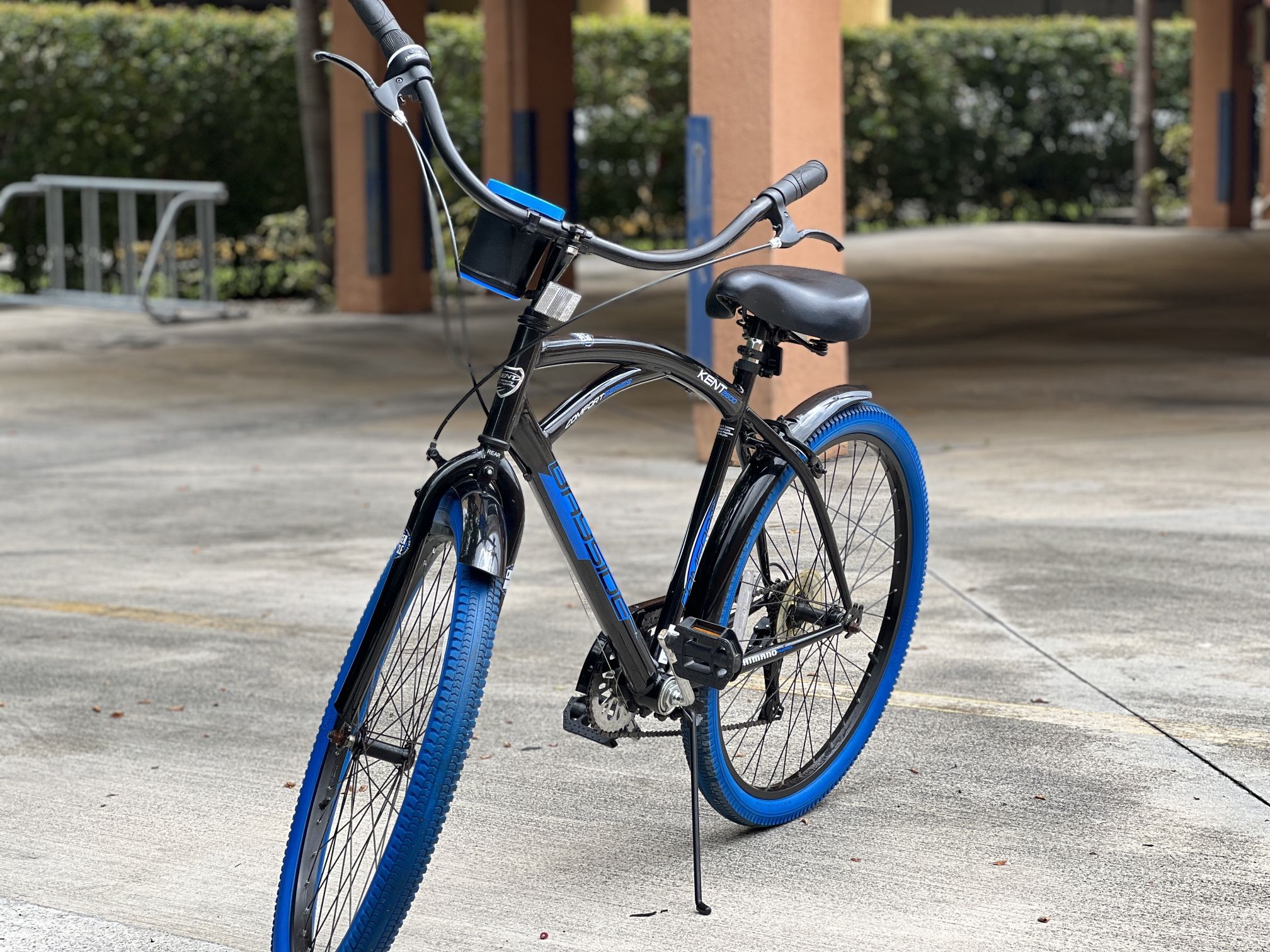 Bicycle 26-inch Kent Bayside Cruiser Bicycle, Black/Blue for Sale in ...
