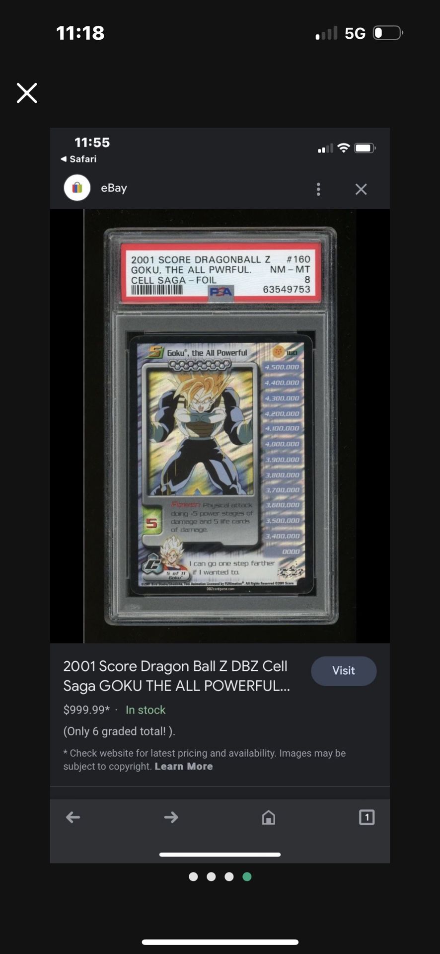 Dragon Ball Z 2001 Score Dragon Ball Z DBZ Cell Saga GOKU THE ALL ...