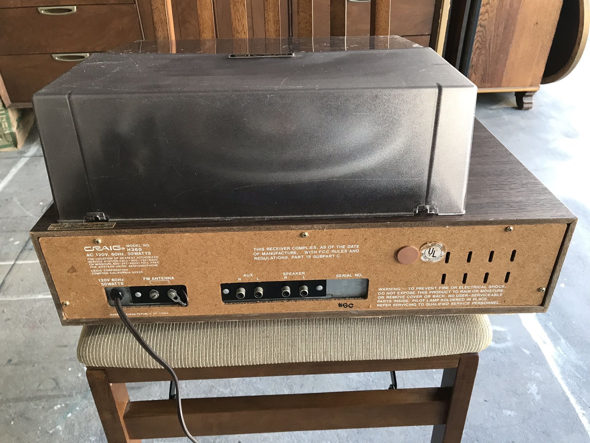 Vintage Craig H360 Stereo System - Receiver, 8-Track, Turntable for ...