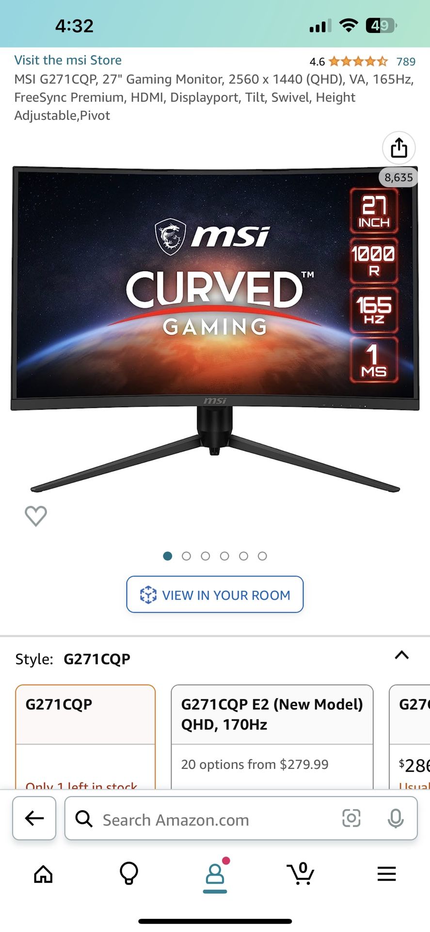 Samsung Odyssey G7 28” 4k 144hz and MSI g27 27” 1440p 165hz for Sale in ...