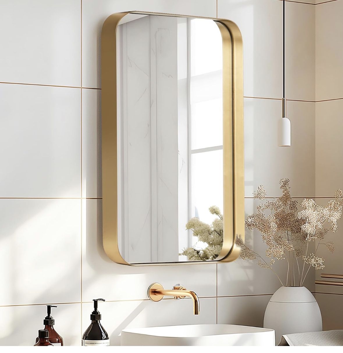 Brass medicine cabinet recessed store