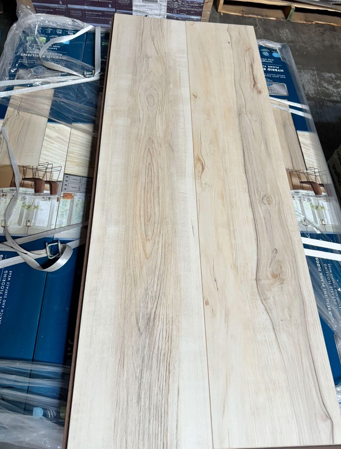 Lovington Oak 9.4 in. W x 48 in. L Waterproof Hybrid Resilient Flooring ...