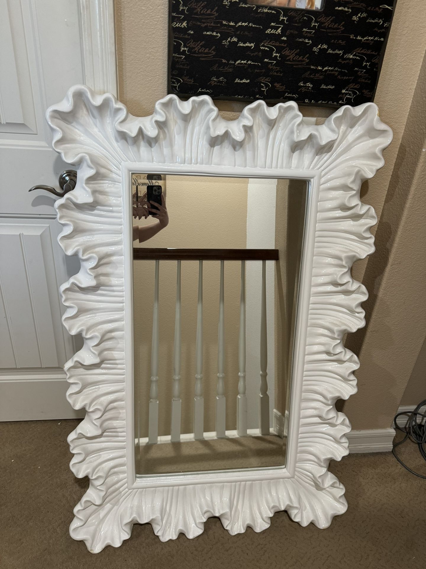 modern boho white rectangular mirror for Sale in La Costa, CA - OfferUp