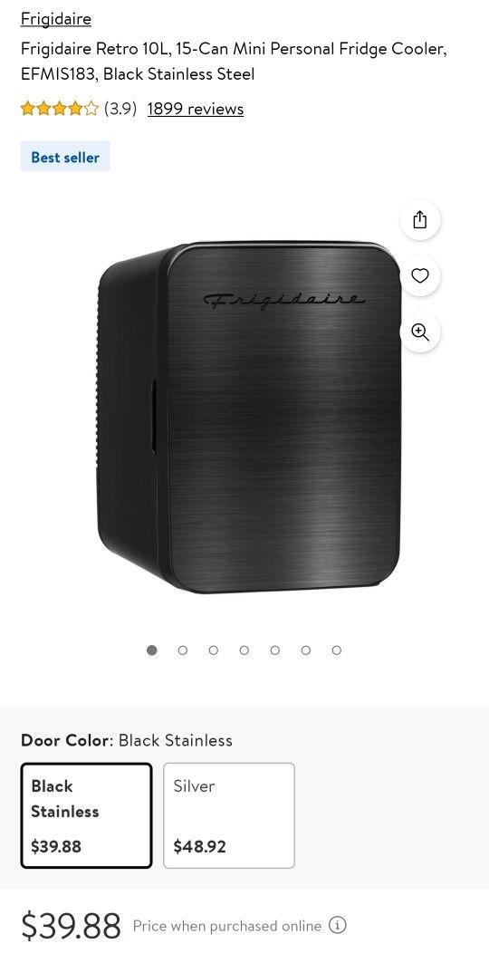 Frigidaire Mini Cooler, Black Stainless Steel for Sale in Boiling ...
