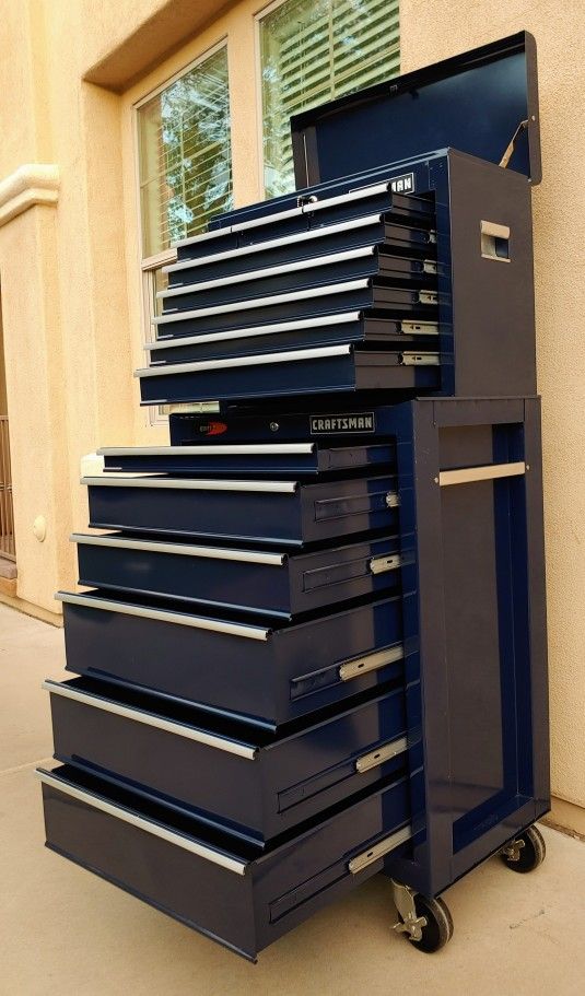 Nice Craftsman Premium Series QuietGlide Midnight Blue Rolling tool Box ...