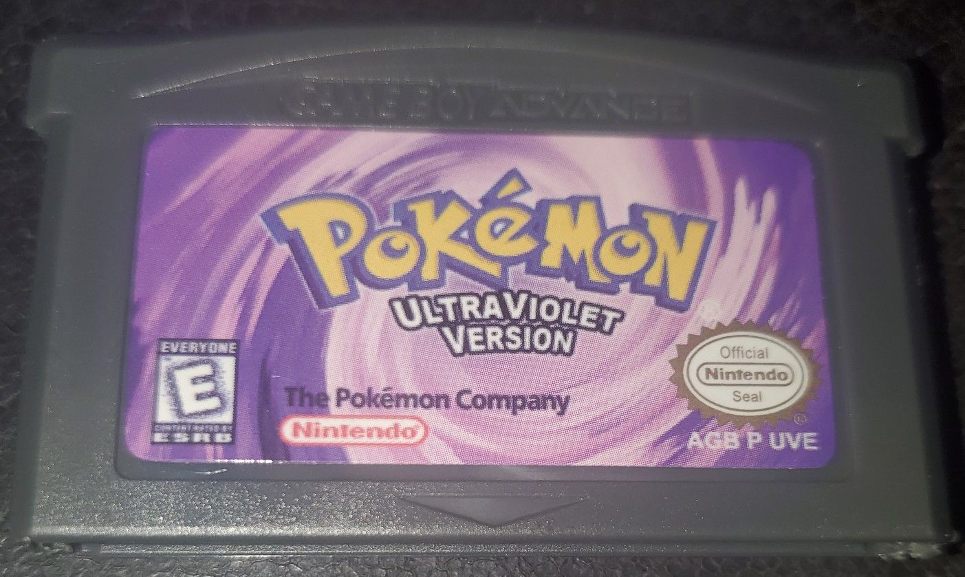 Pokemon UltraViolet Custom ROM GBA Gameboy Advance Cartidge Game for ...