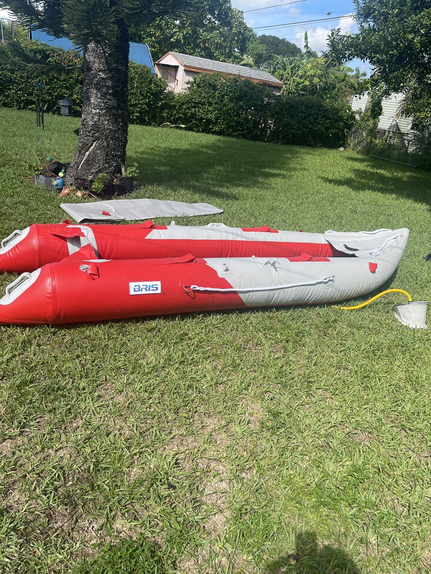 BRIS 12ft Inflatable Kayak Fishing Tender Inflatable Canoe Boat With ...
