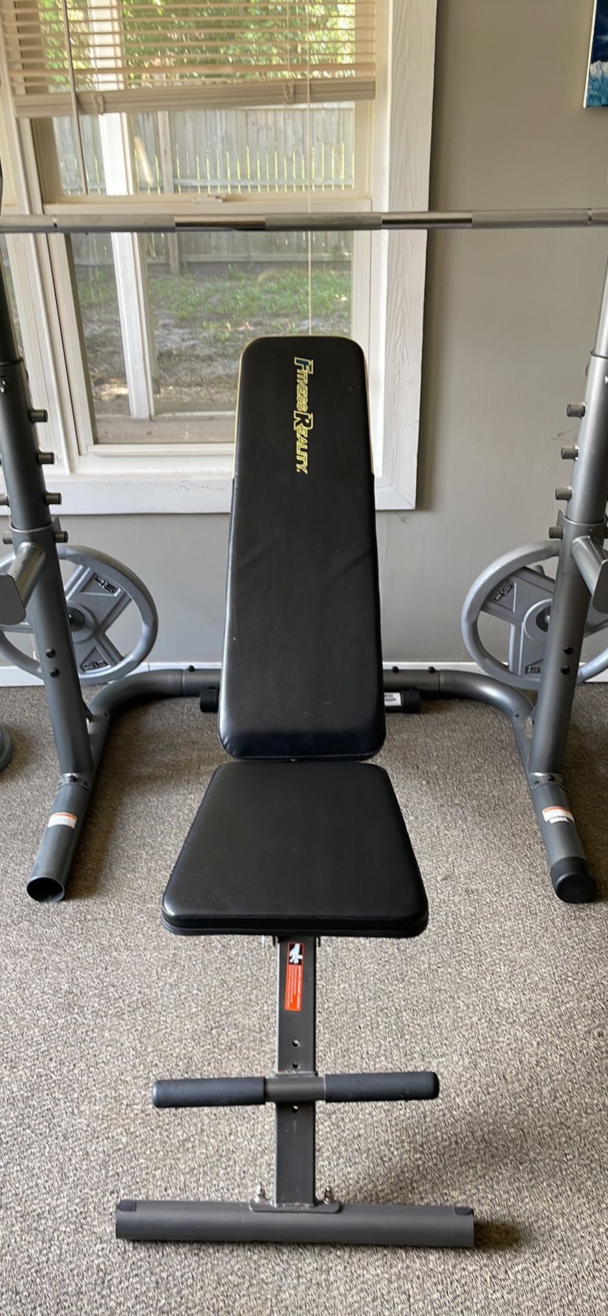 Squat/Bench Rack W/6 Ft 45lb Bar/2x45lb Plates/incline/decline Bench ...