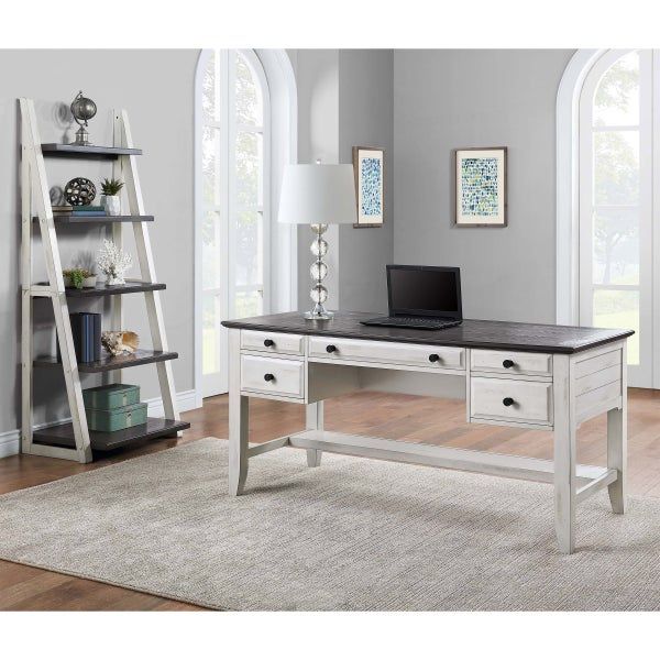 Bayside Furnishings Ashlyn 60 Writing Office Desk 60 W x 28.3 D x 30.2 H Solid Wood Poplar with Birch and Oak for Sale in La Canada Flt CA OfferUp