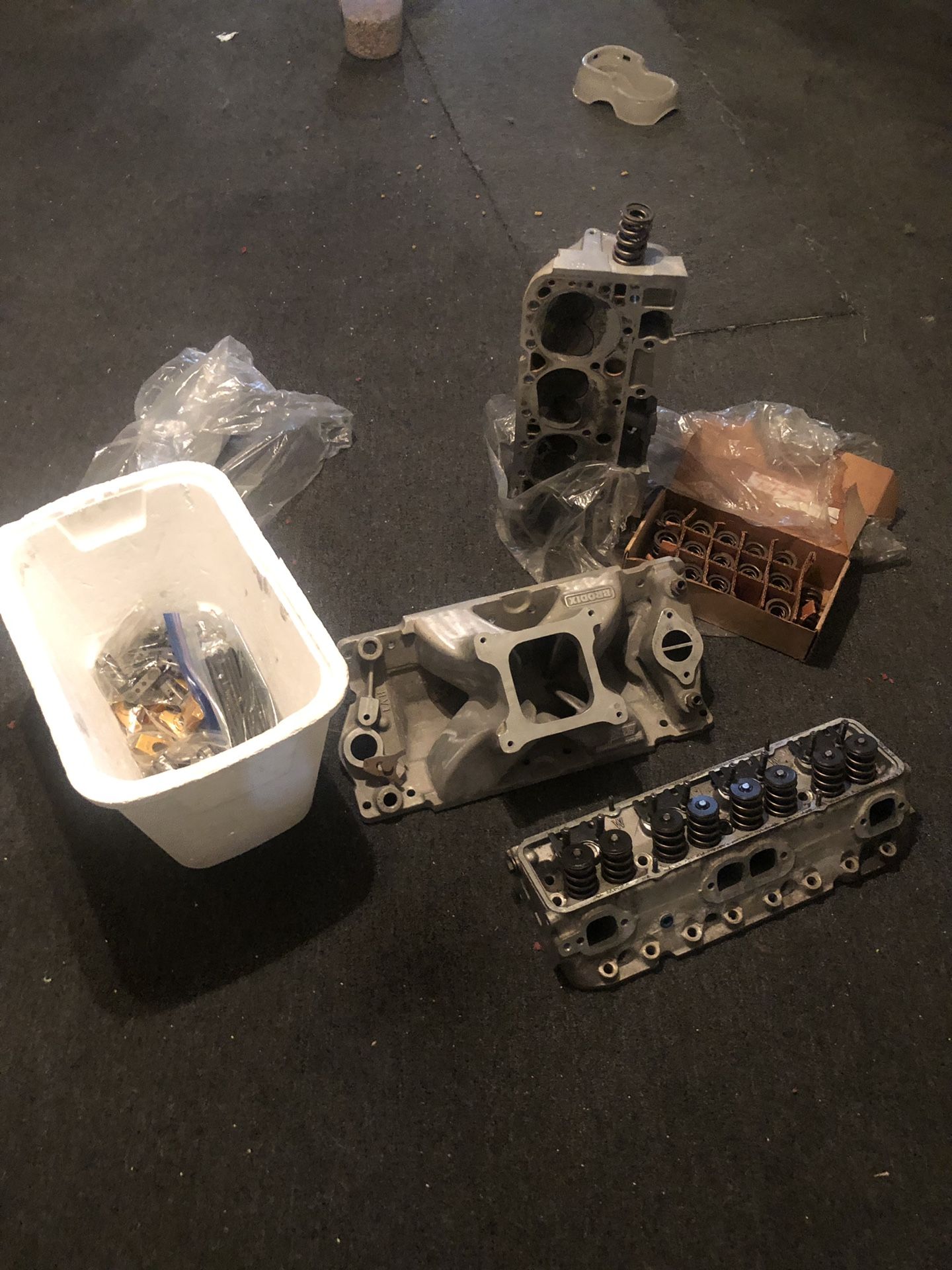 Motown 220 aluminum heads ..Brodix intake and roller cam and lifter ...