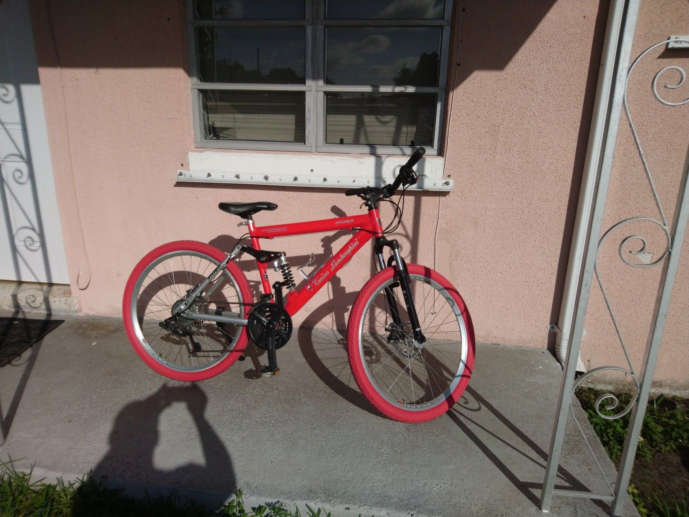 Red lamborghini torino bicycle with 26 inchees rims, new red tires ...