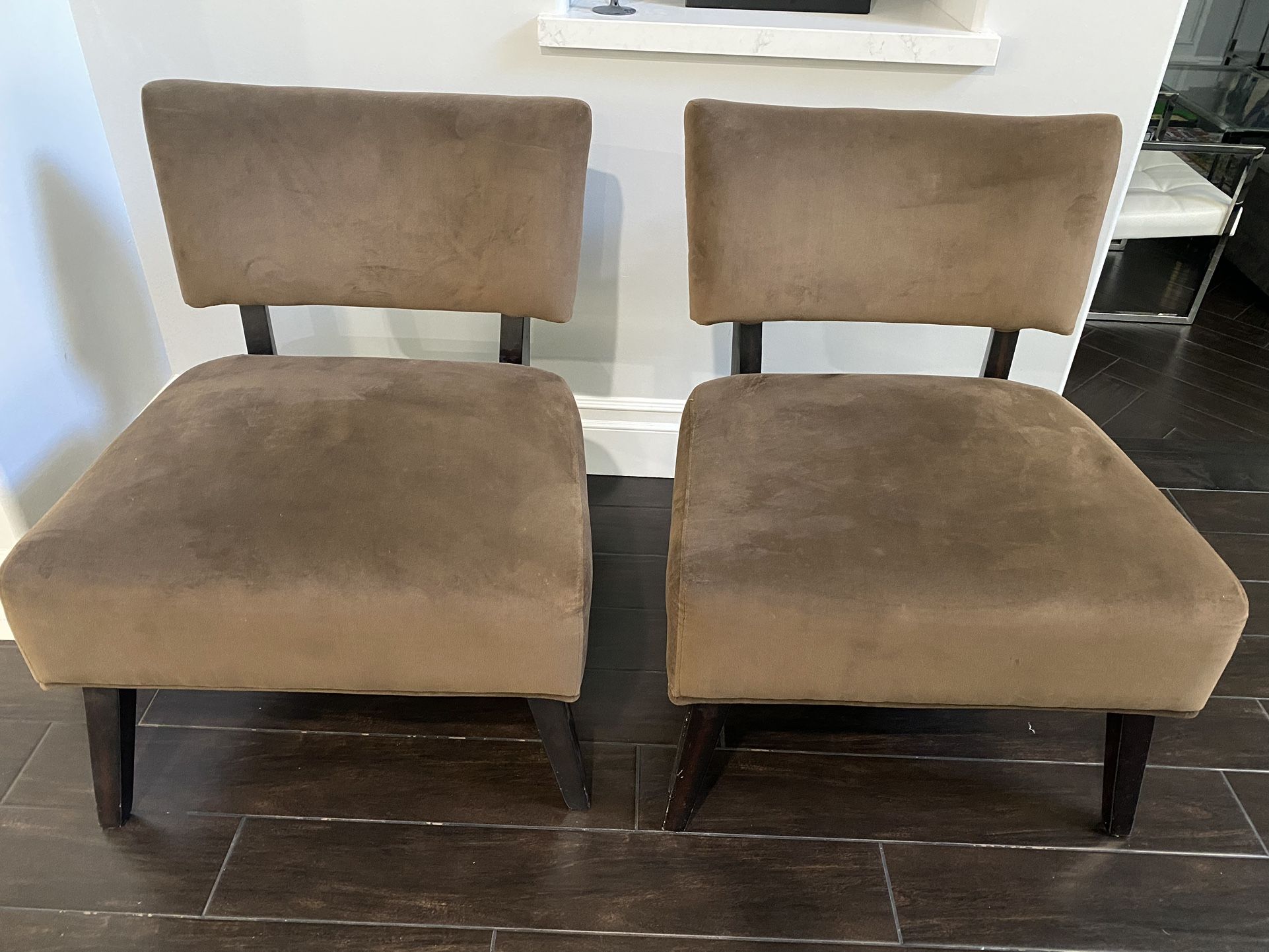 Two Beautiful Brown Microsuede Accent Chairs for Sale in Los Angeles ...