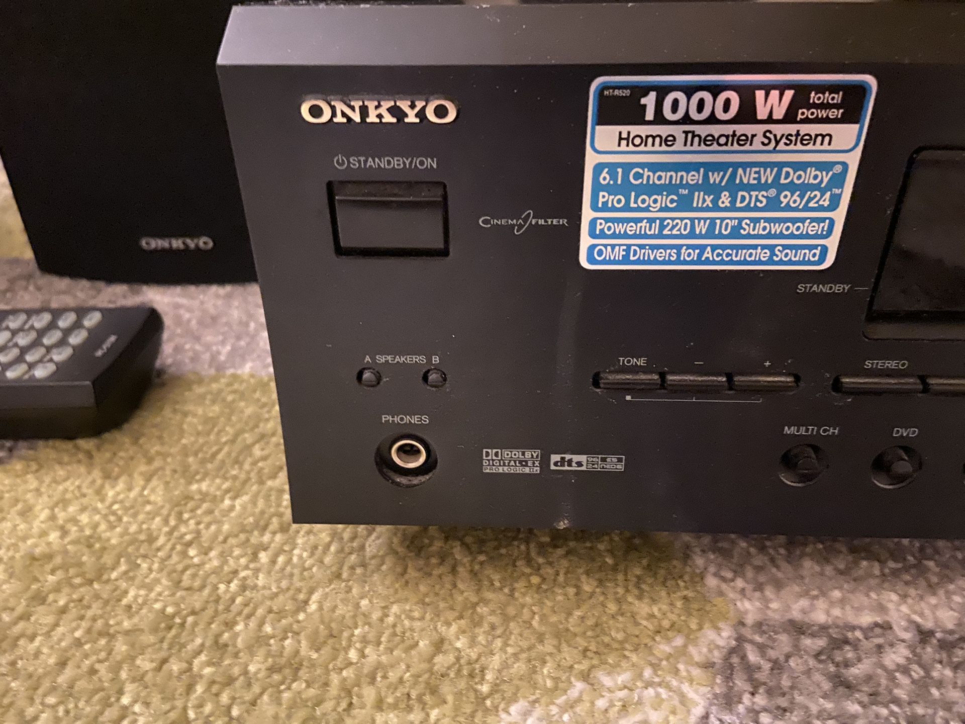 Onkyo SKS-HT520 Complete 6.1 Home Theater Speaker System with HT-R520 ...