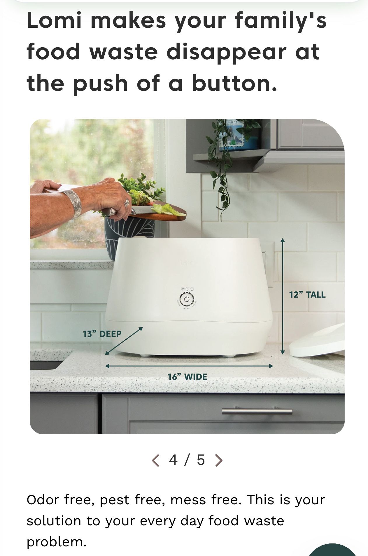 Lomi Electric Countertop Composter New In Box for Sale in El Cajon, CA ...