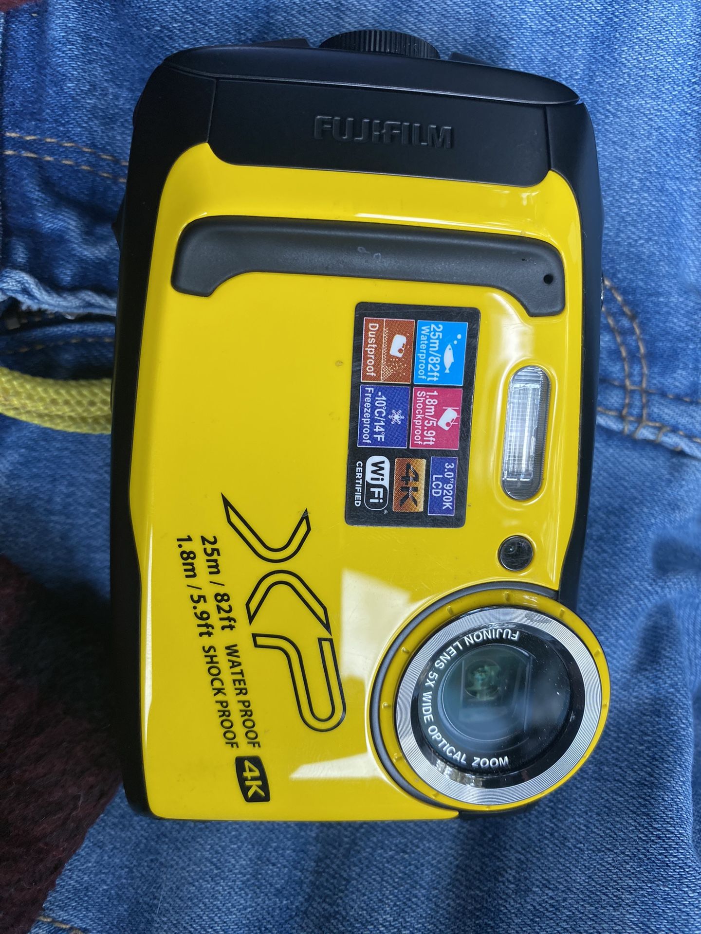 Fujifilm FinePix XP140 Waterproof Digital Camera w/16GB SD Card - Yellow for Sale in Santa ...
