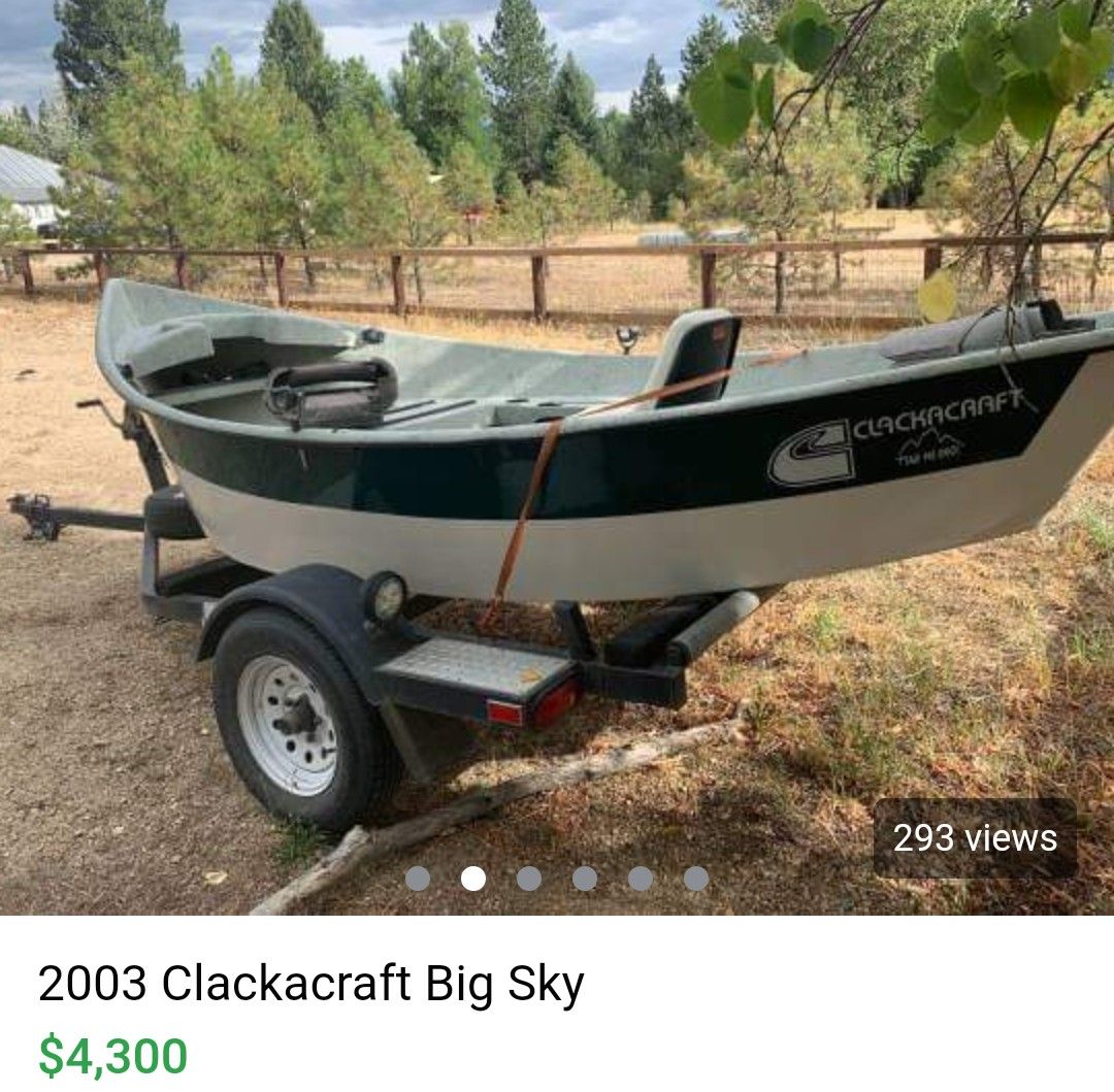 Clackacraft Big Sky Drift Boat $4300 for Sale in Fairview, OR - OfferUp