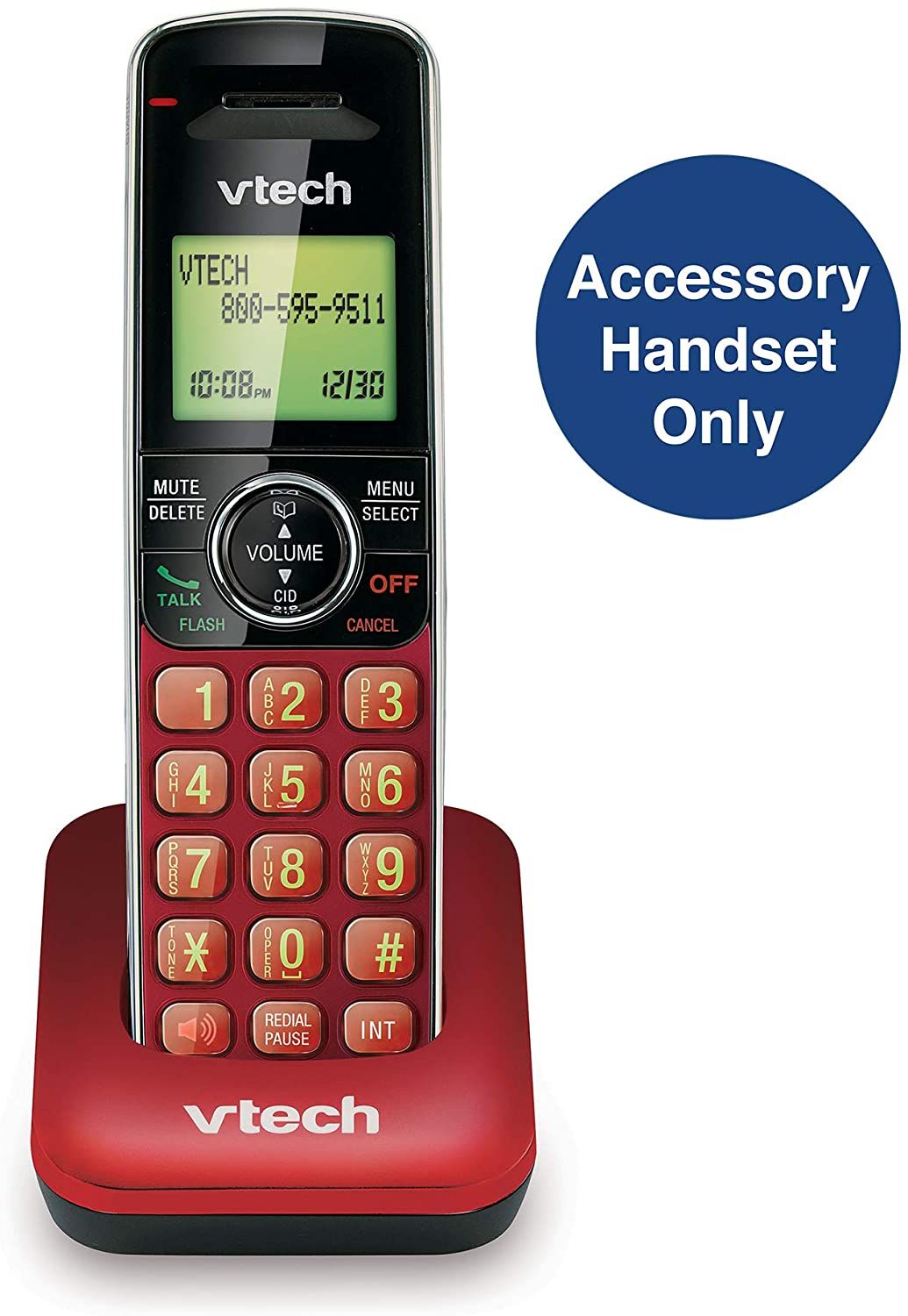 VTech CS6409-16 Accessory Cordless Handset, Red | Requires a VTech ...