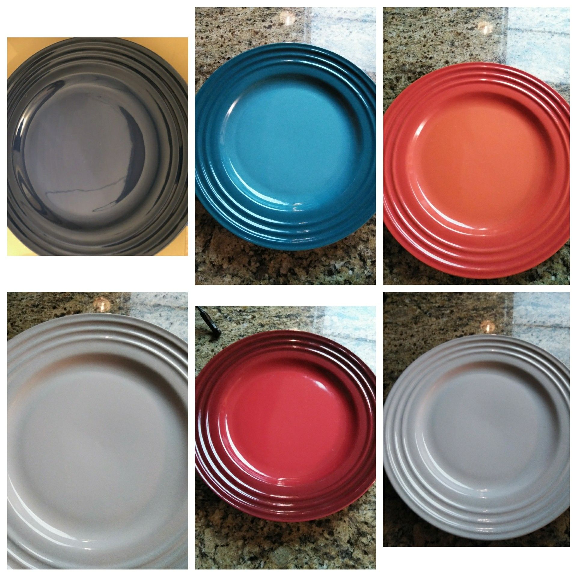LE CREUSET (9) RAINBOW LG DINNER PLATES for Sale in Bakersfield, CA ...