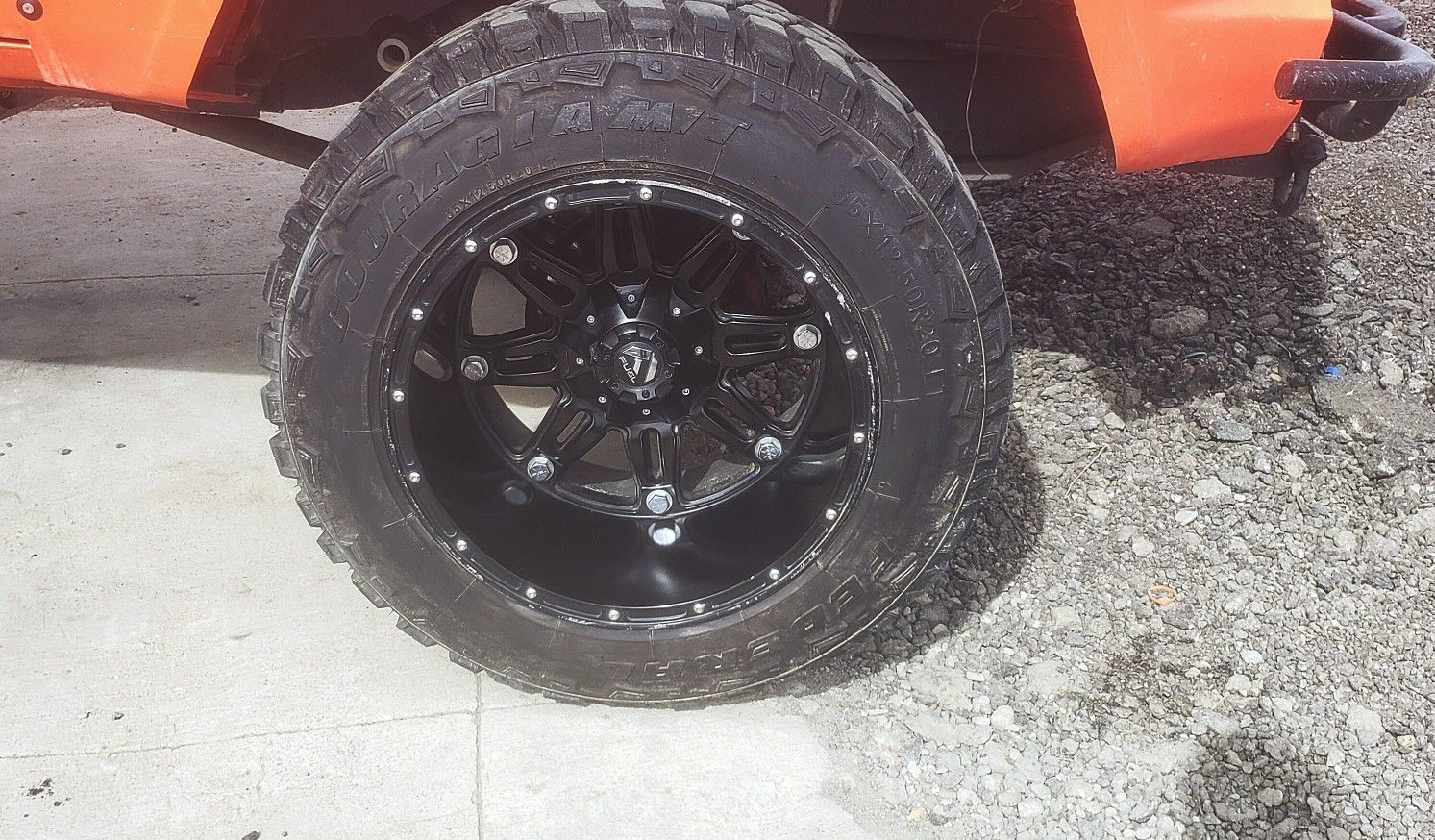 20x12/5x4.5 Fuel Hostage Deep Lip (Deep Dish) Rims With Pneumatic ...