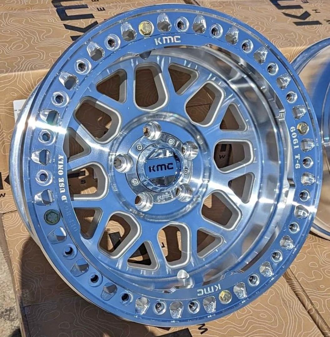 Kmc 235 Grenade Crawl Beadlock Wheels Machine Finish 17x9 - 38 Offset ...