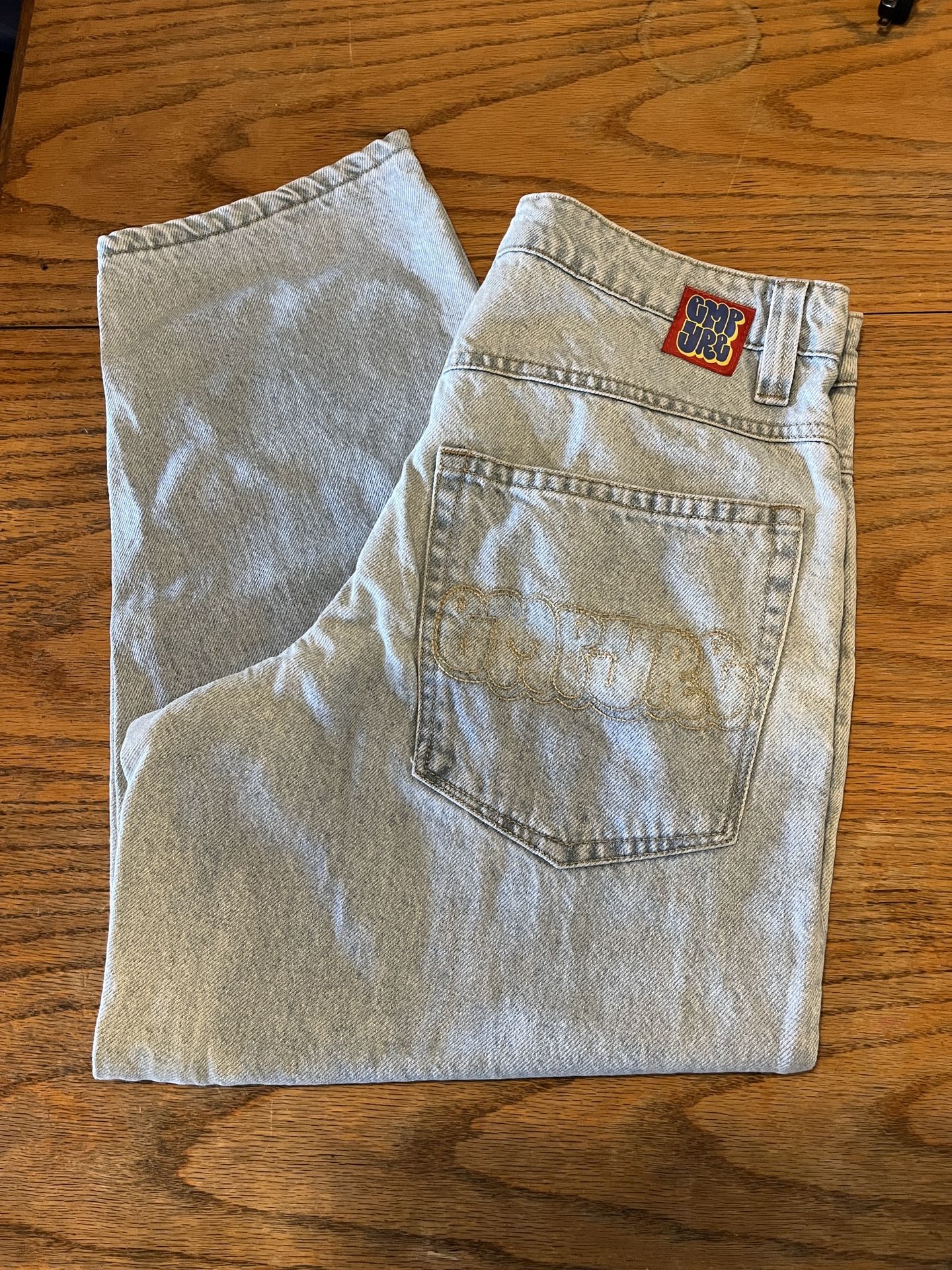 Men’s Empire Baggy Blue White Wash Jeans Size 28W for Sale in Adelanto ...