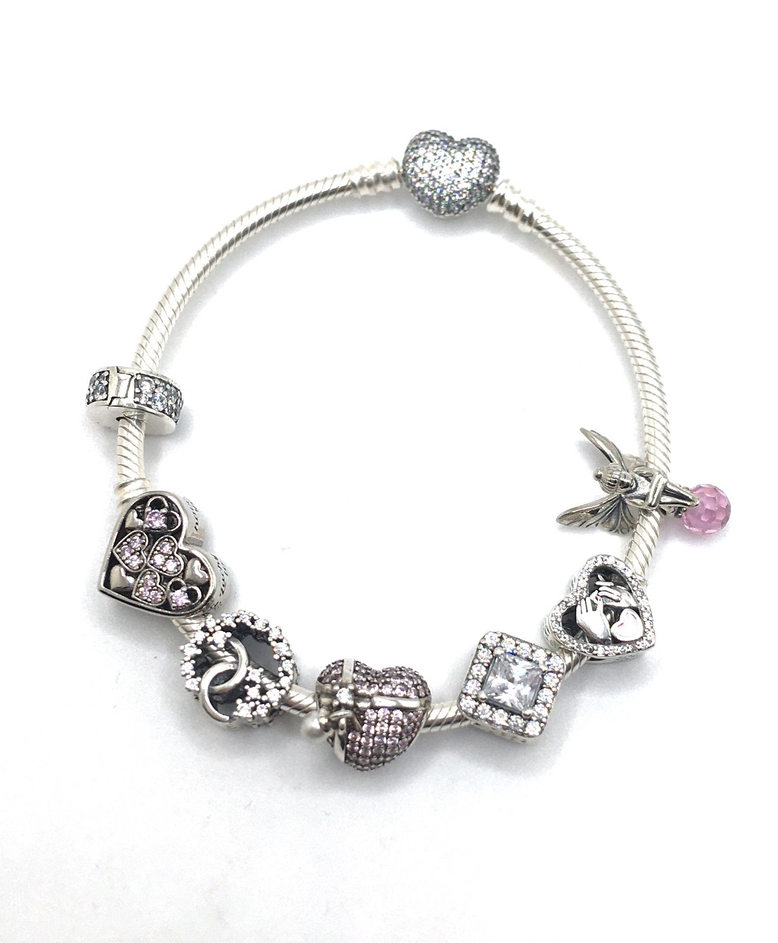 Pandora Bracelet With Mix 925 Charms& x2 Pandora Beads for Sale in ...