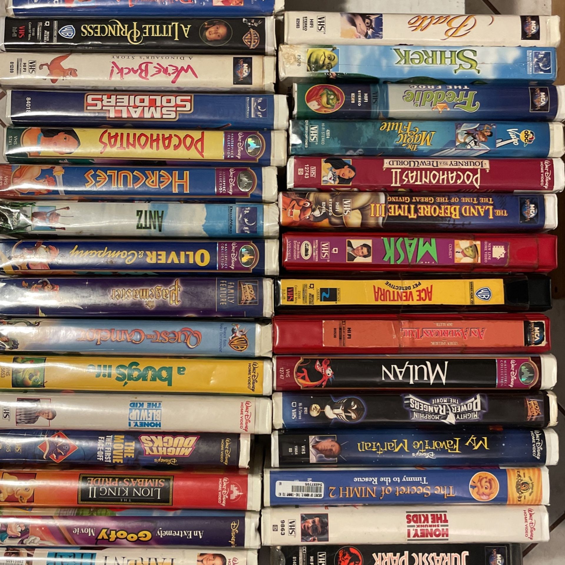 VHS TAPES DISNEY, UNIVERSAL, DREAMWORKS, WARNERBROTHERS & MORE ...