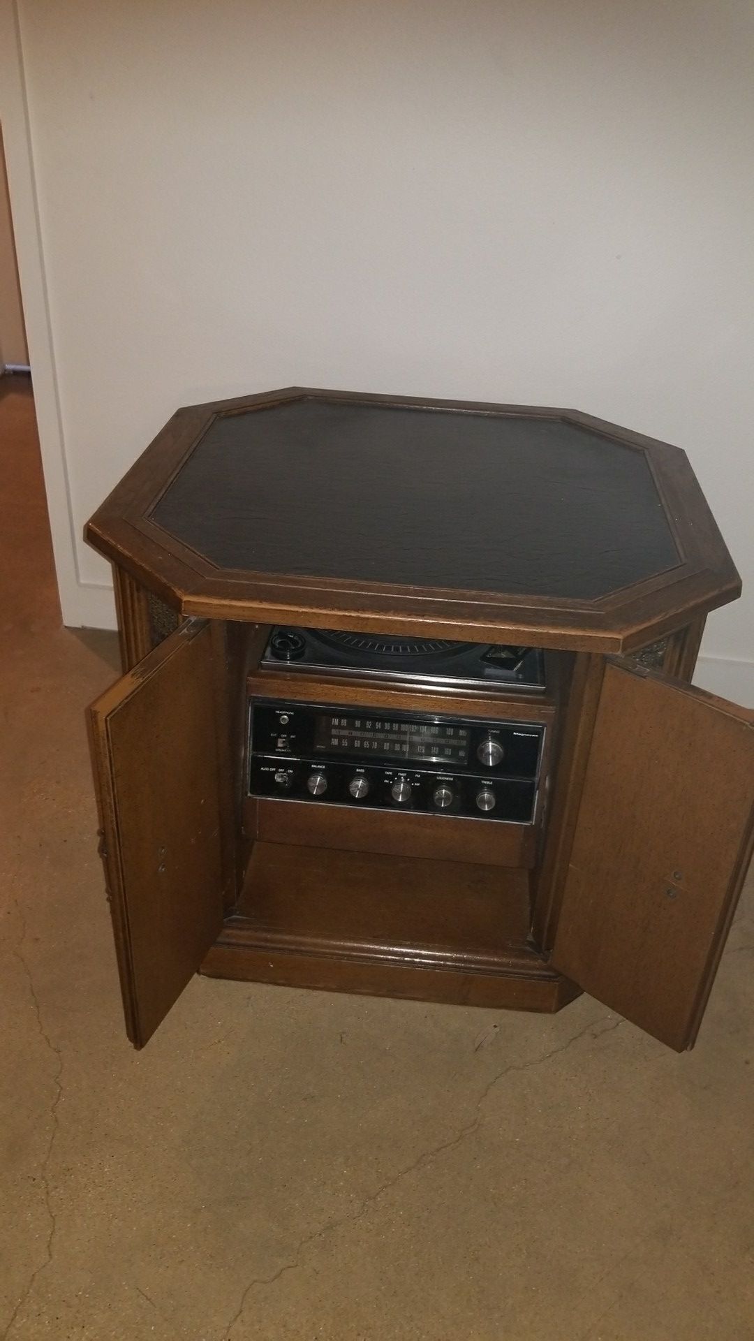 Vintage 1970s Mangnox Octagon Coffee Table Console Stereo Turntable for ...