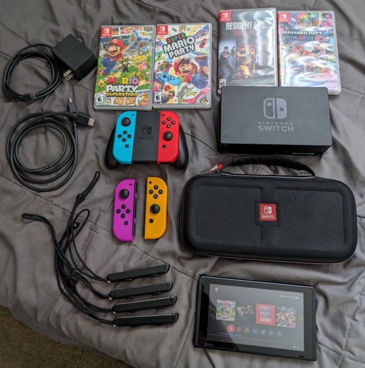 Nintendo Switch w/ games , extra controllers and 128GB SD card for Sale ...
