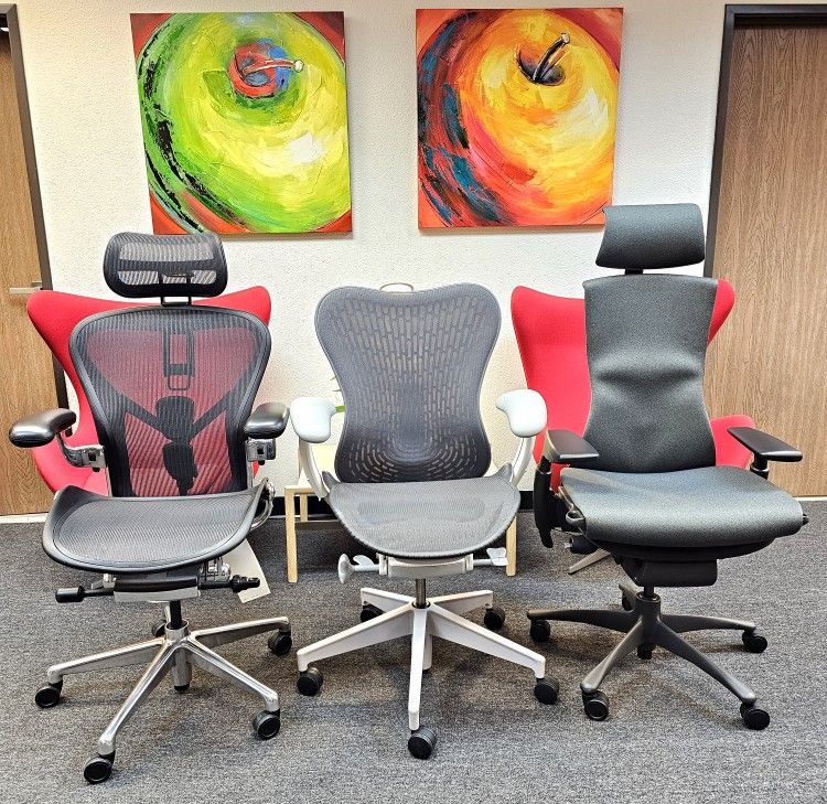 LARGE SELECTION OF HERMAN MILLER EMBODY, AERON, MIRRA, SAYL, COSM ...