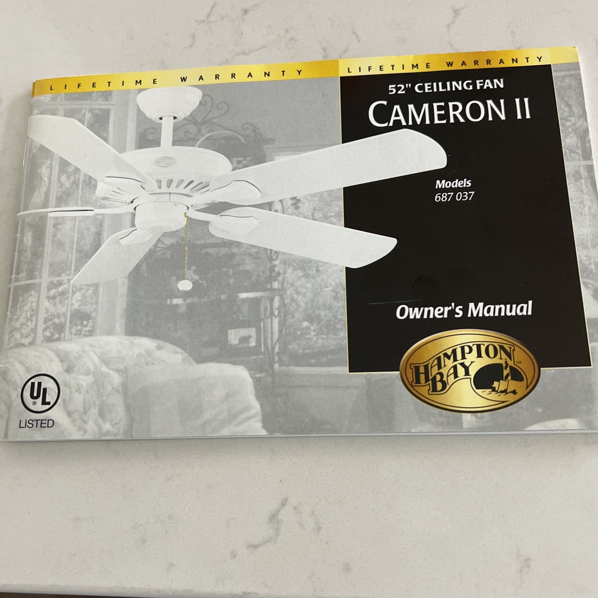 Hampton Bay 52 Ceiling Fan Cameron Ii Plus | Shelly Lighting
