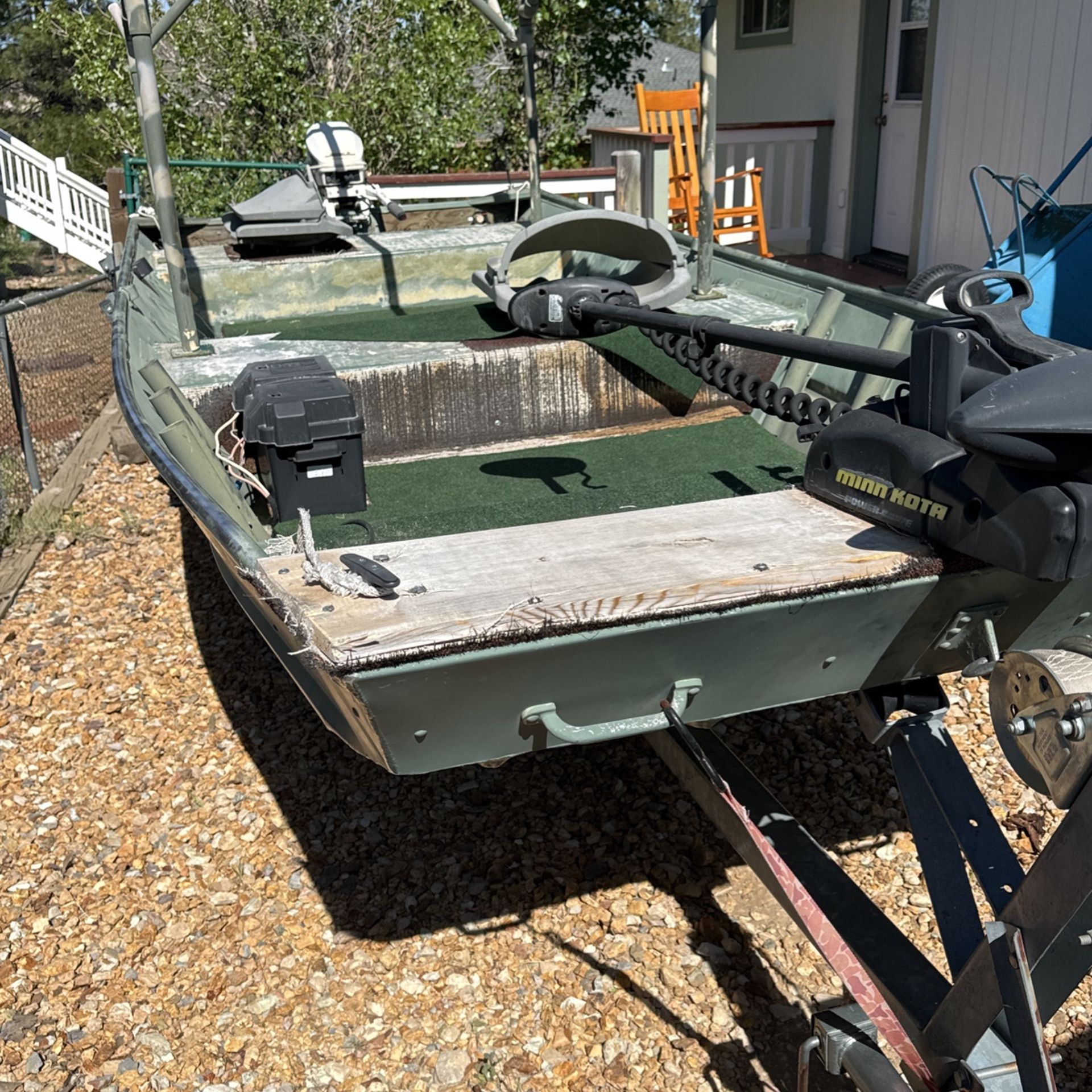 19 Foot John Boat with Trailer for Sale in Big Bear, CA - OfferUp