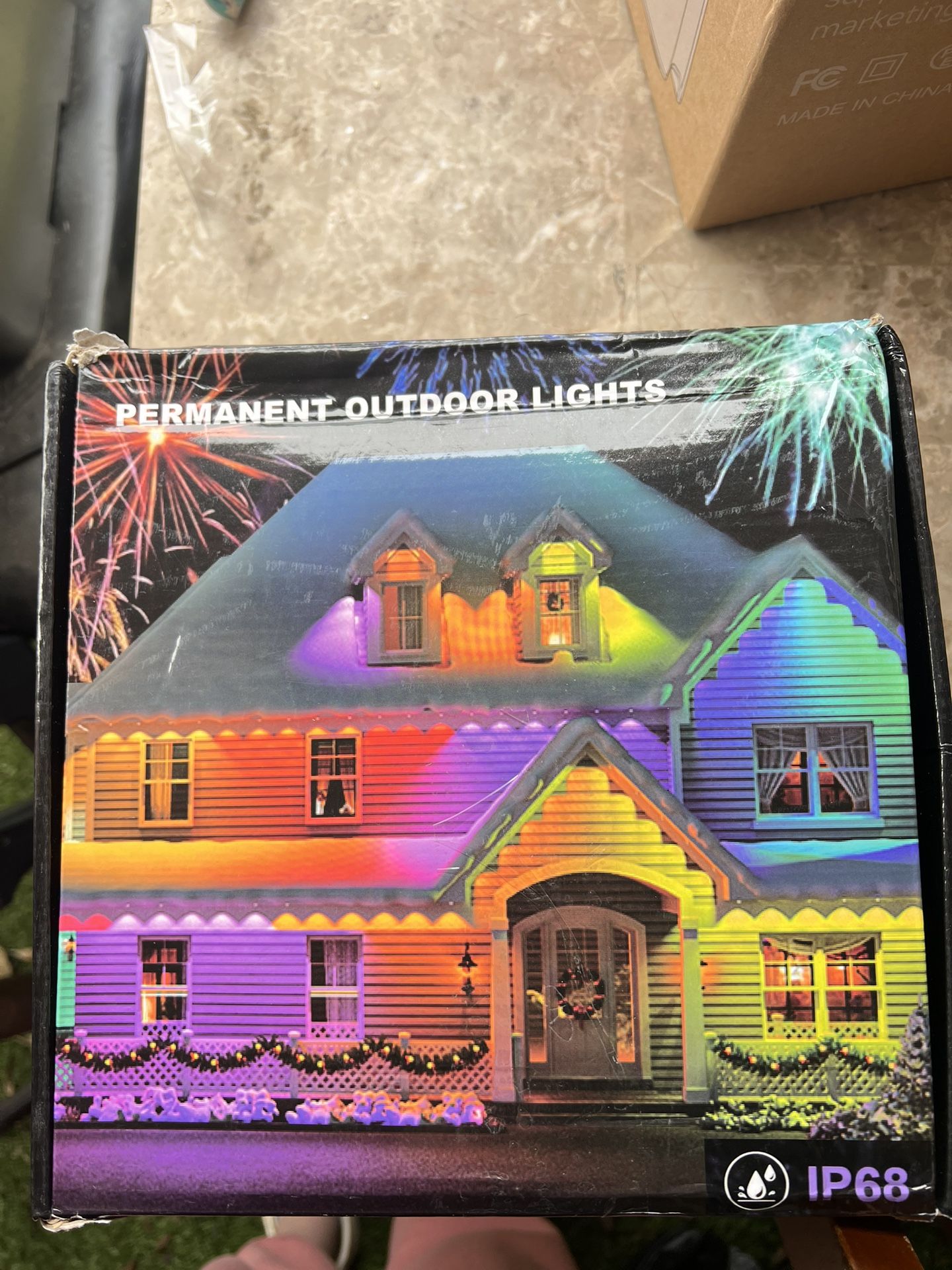 Permanent Outdoor String Lights 150ft, Smart RGB+IC App Control Outdoor ...