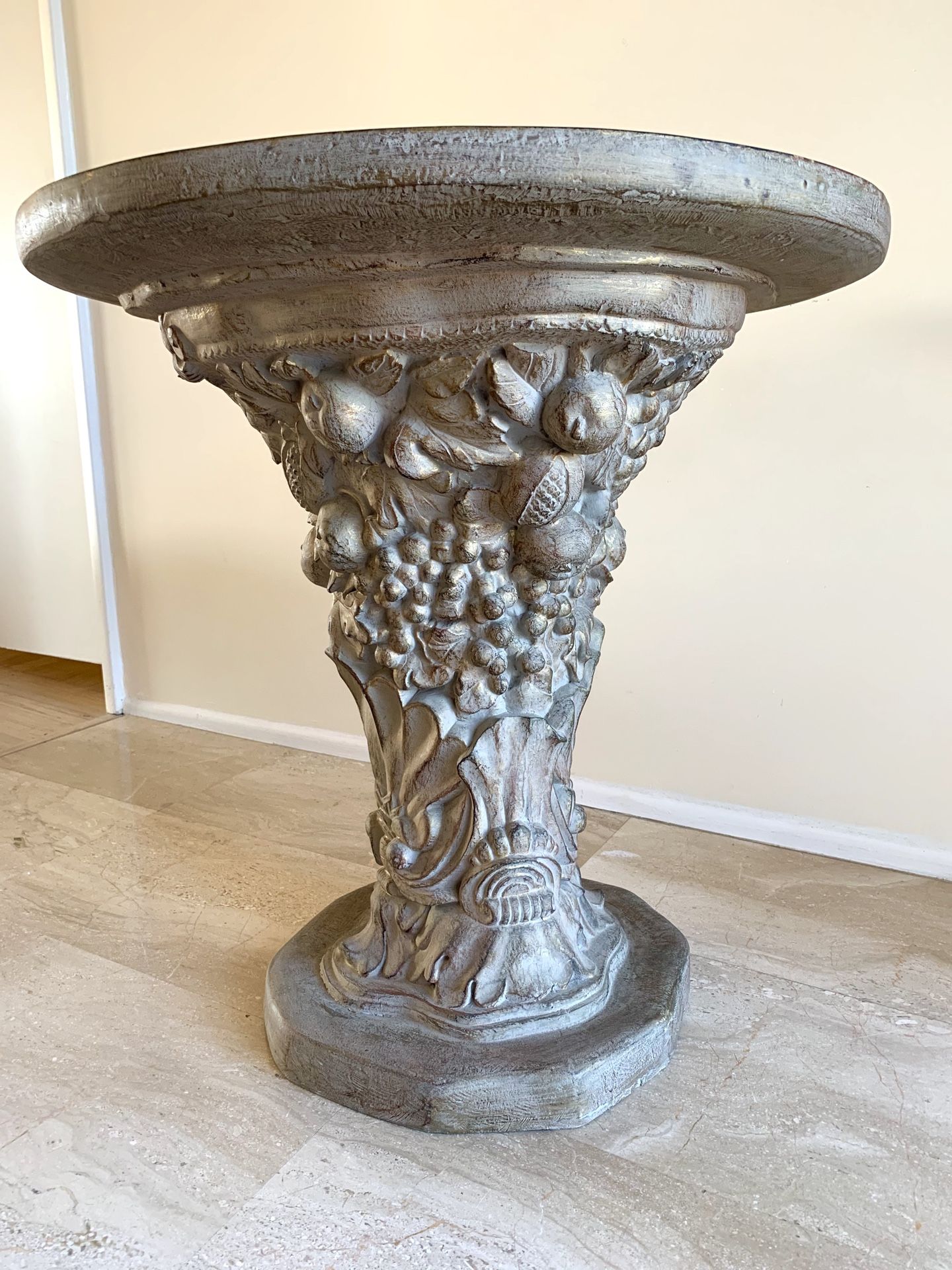 Table - Mediterranean Accent Table - Entry Table - Round Table for Sale ...