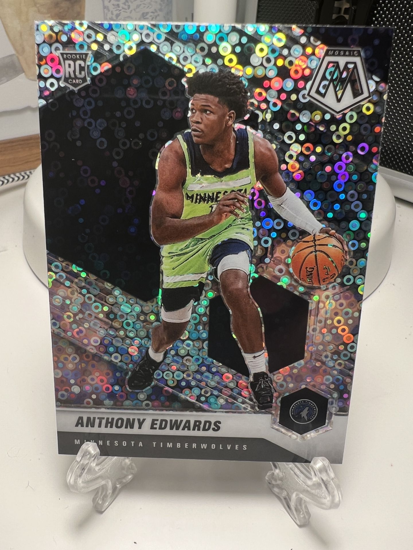 Anthony Edwards 2020 Rookie Twolves Mosaic Fast break Variation for ...
