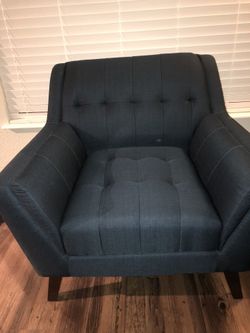 Binetti retro navy sofa and Binetti navy chair. for Sale in Littleton CO OfferUp