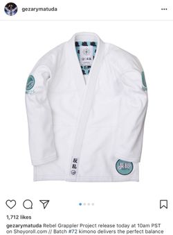 Shoyoroll A2 Rebel White Batch 72 Gezary Matuda BJJ Gi for Sale in ...