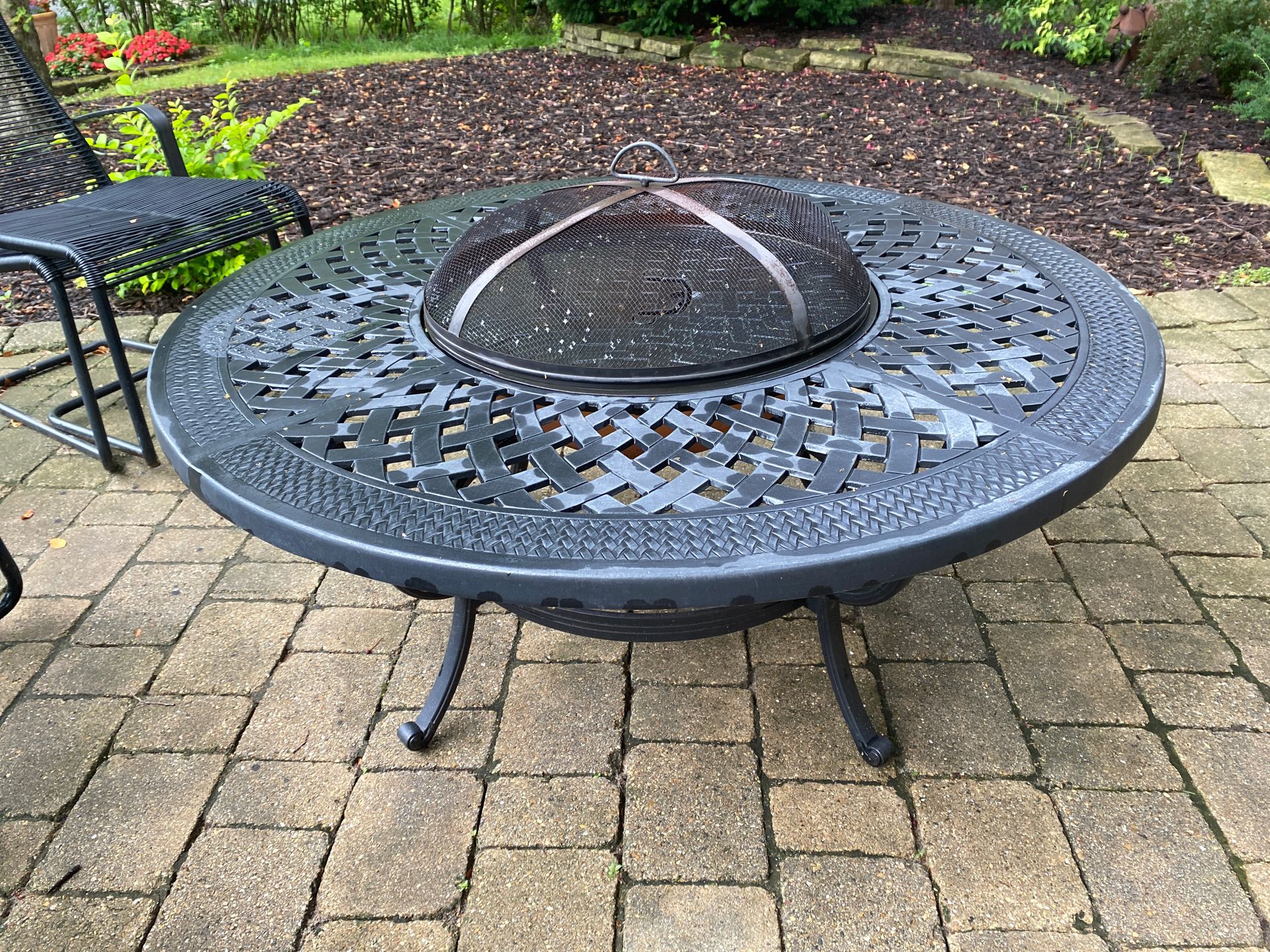 Hanamint 4 ft round Patio fire pit with copper bowl-patio ready for ...
