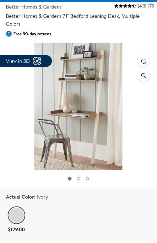 Better homes and gardens leaning desk store