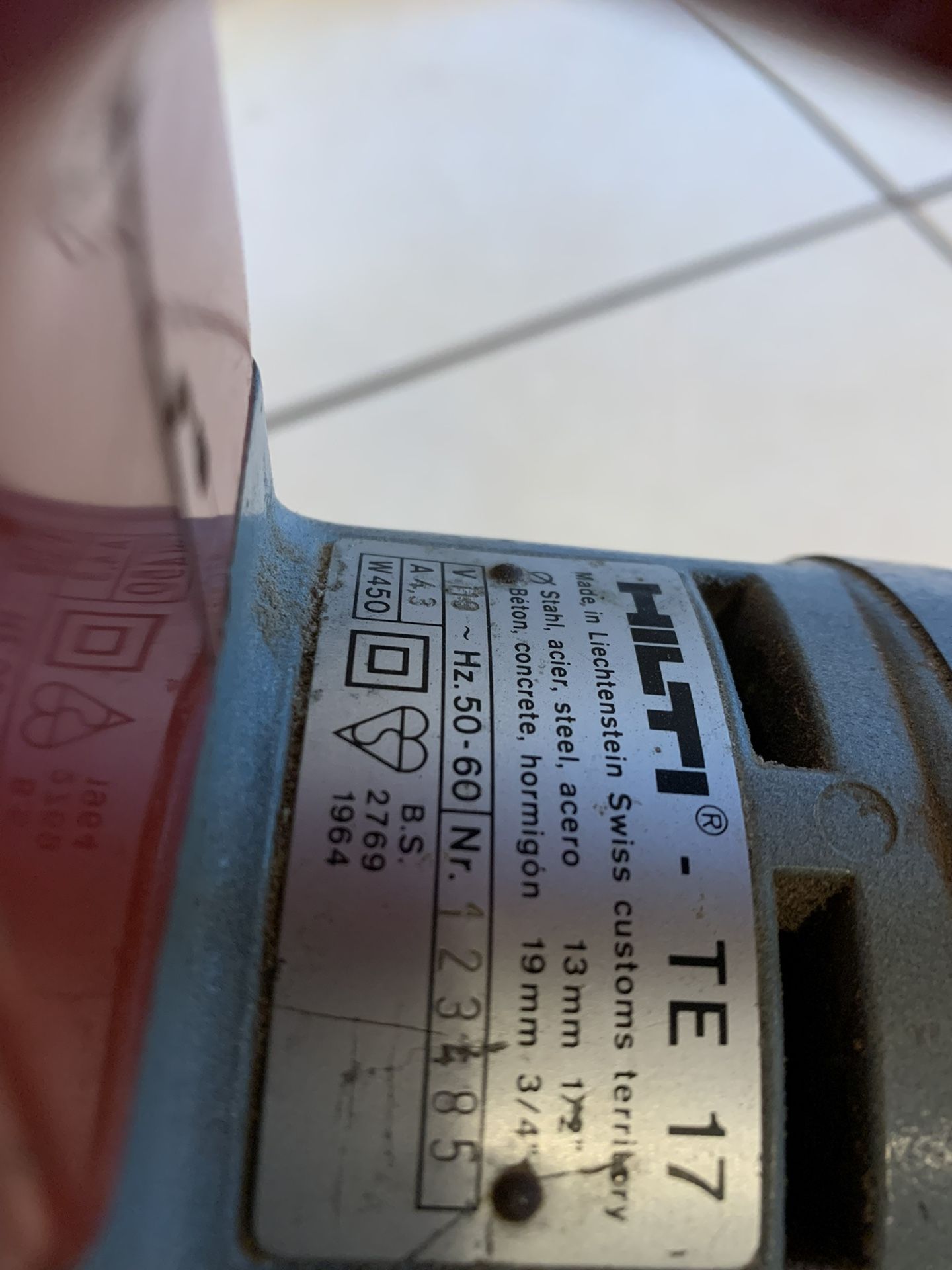Hilti TE 17 TE-17 Corded 110 v Drill Very Good Condition $70 OBO for ...