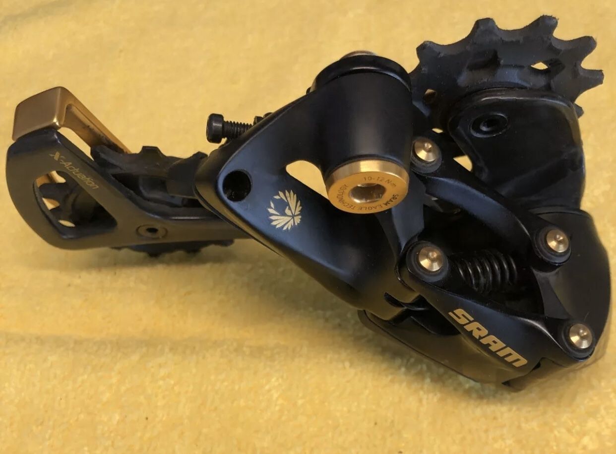 SRAM XX1 Eagle Rear Derailleur - 12 Speed, Long Cage, 50t Max, Black/Gold for Sale in Diamond ...