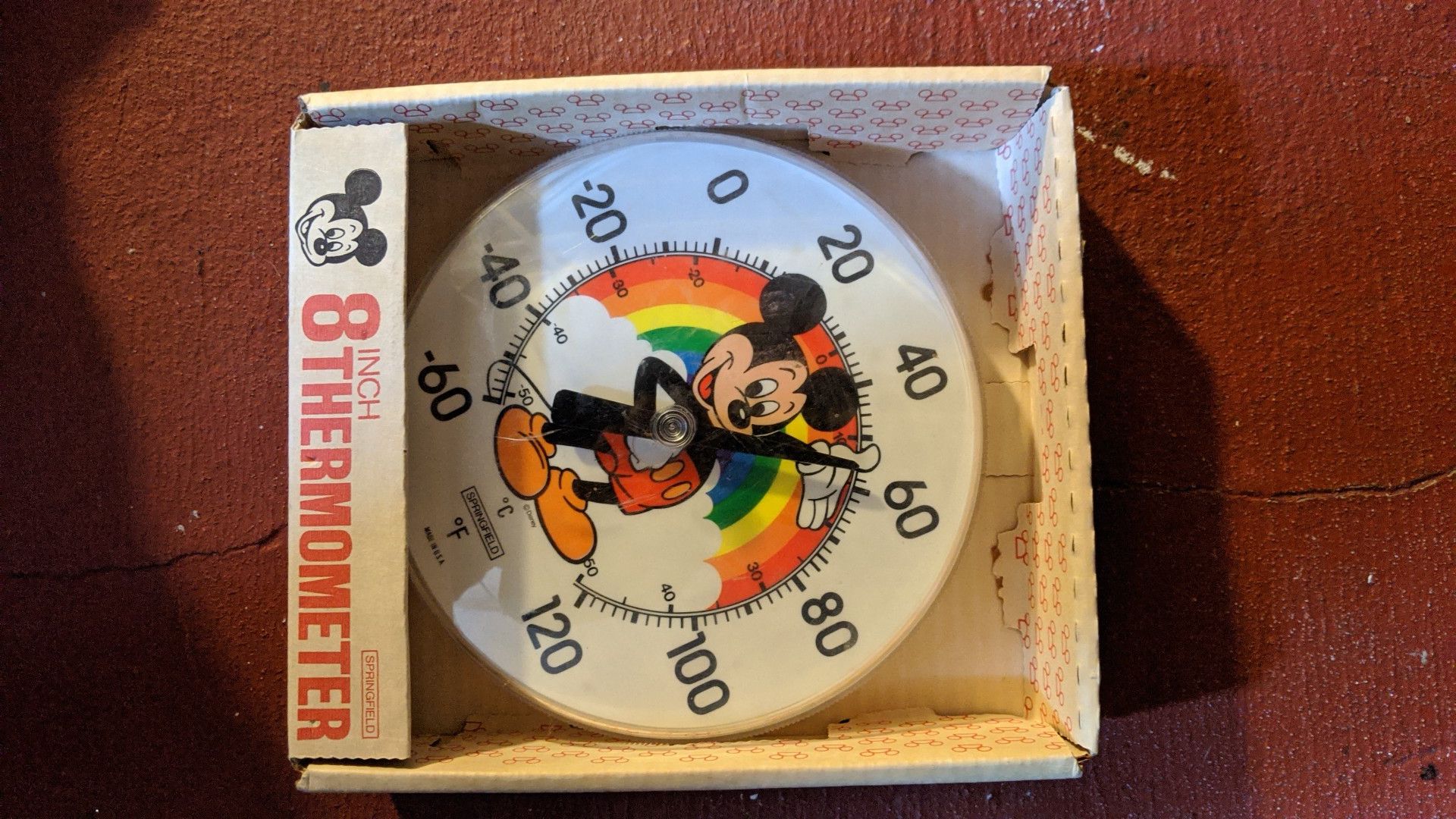 Mickey mouse Disney vintage rare 8" thermometer in the box for Sale in ...