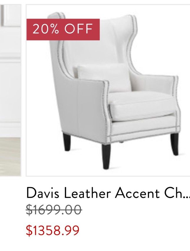 David Leather Accent Chair for Sale in San Diego, CA - OfferUp