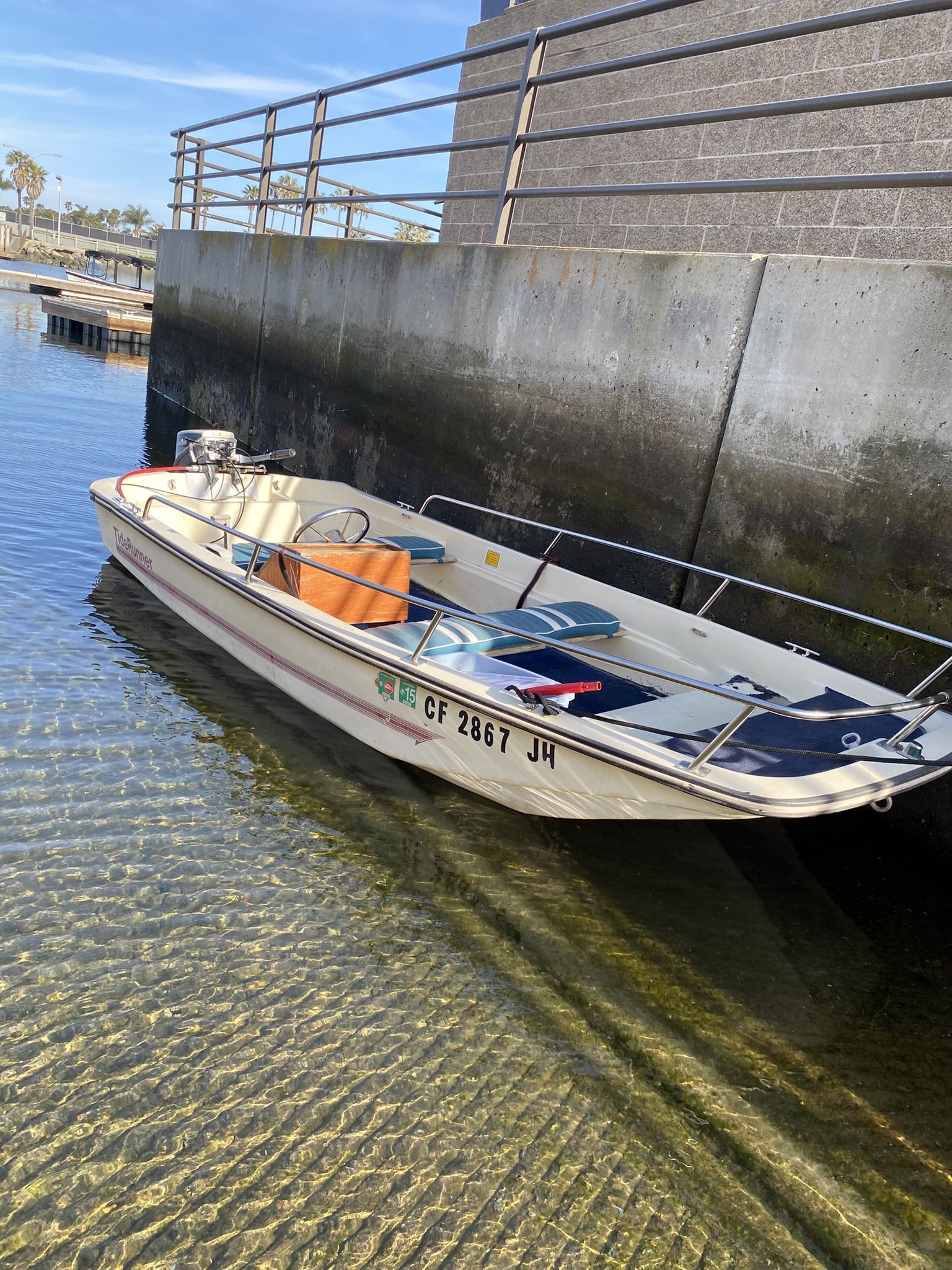 13ft Tide Runner Boat With 15hp Evinrude And Galvanized Trailer for ...