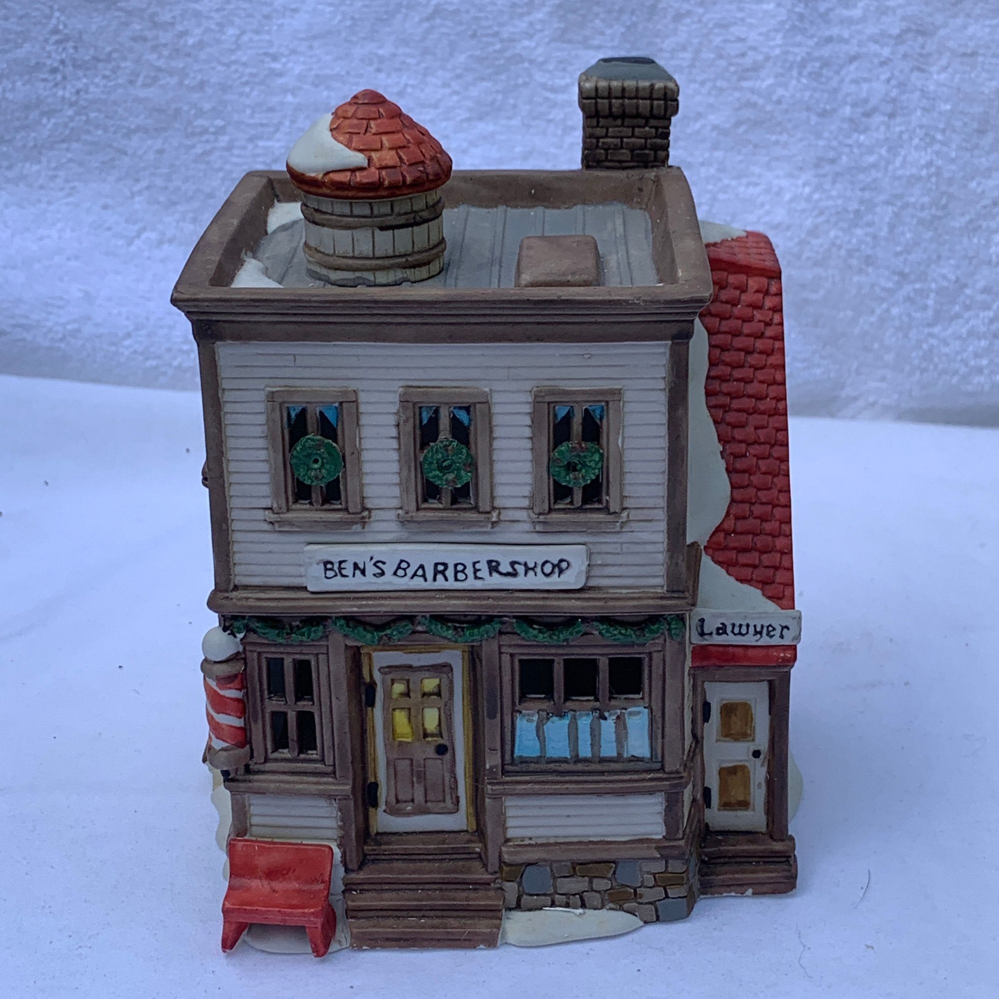 Dept 56 Ben's Barber Shop New England Village Christmas Building - 1988 ...