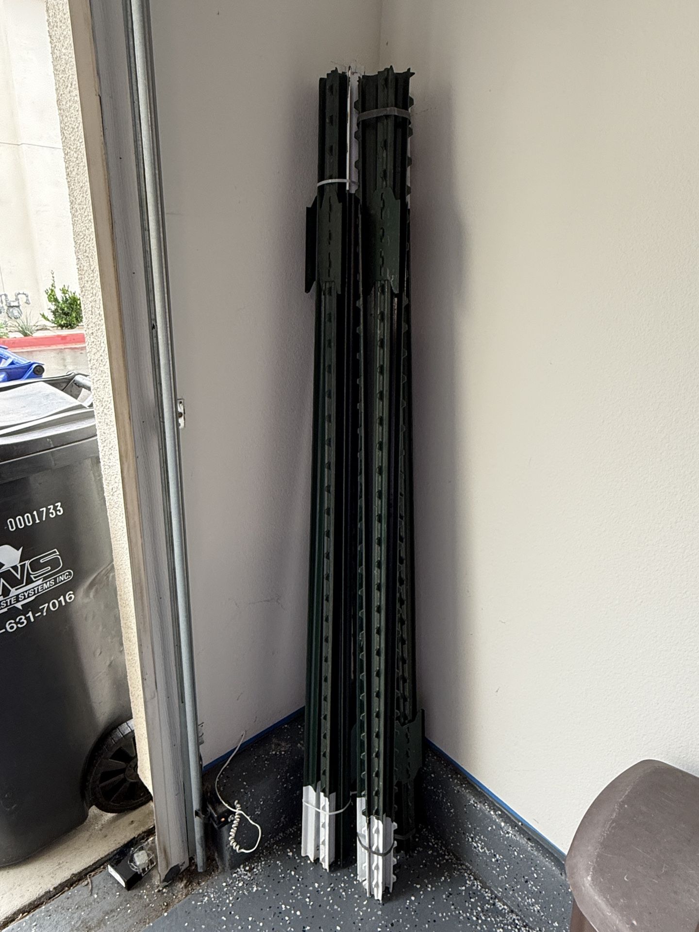 Heavy Duty Iron Fence Posts / Garden Stakes – Green 5 Sets for Sale in ...